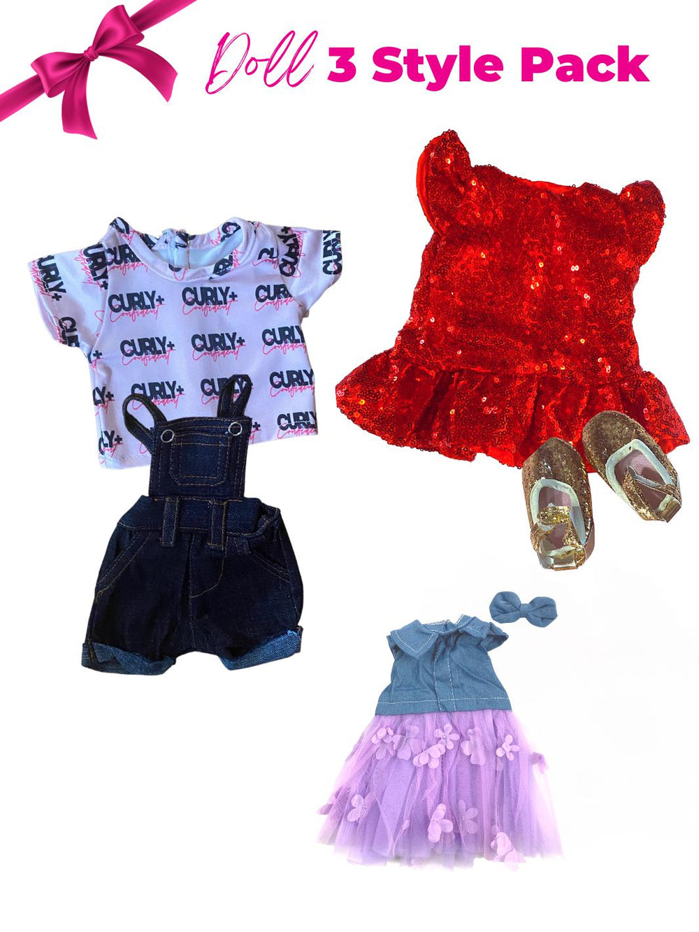 Doll 3 Style Pack For 18 Dolls Beautiful Curly Me
